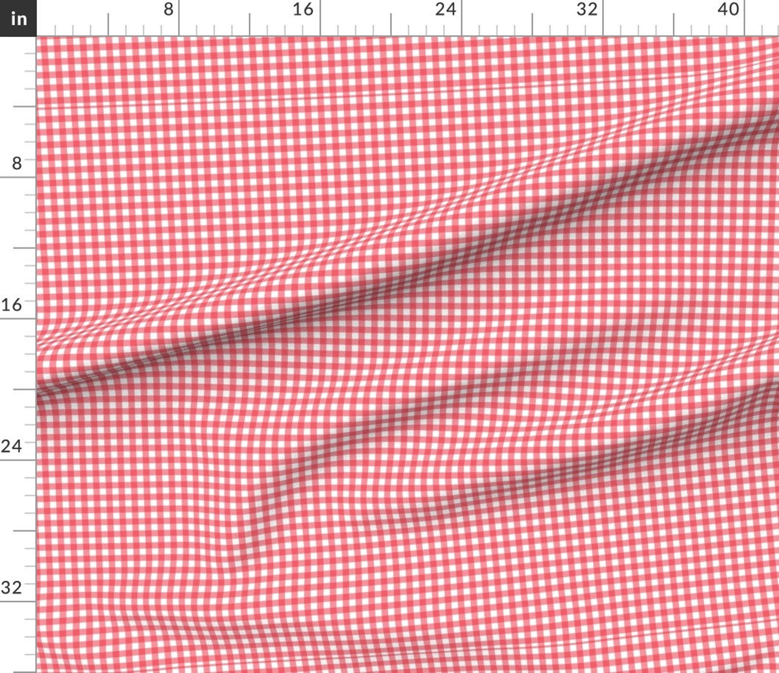 Red Gingham Fabric Gingham Red by Sylviaoh Red and White | Etsy