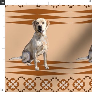 Yellow Lab Pup Fabric Yellow Lab by Dogdaze Yellow Lab Puppy Pet Decor ...