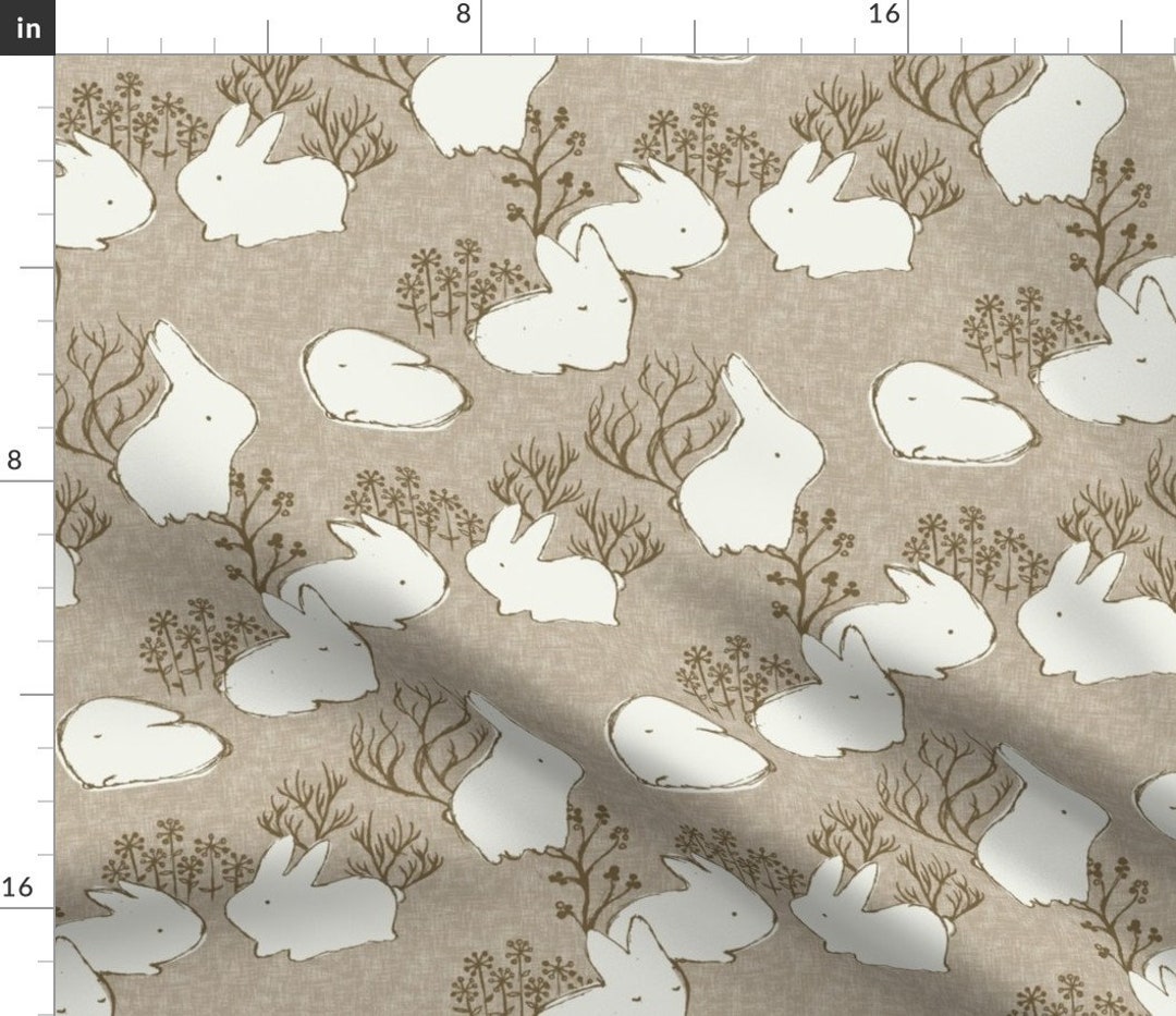 Hare Fabric Arctic Hare fawn by Ceciliamok Arctic Hare Brown White Baby ...