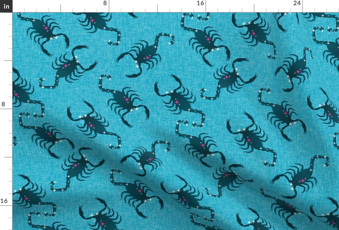 Scorpion Star Fabric - the Scorpion Creeps Across the Night Sky by ...