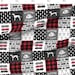Firefighter Quilt Panel Fabric - Wholecloth Red and Black Firefighter ...