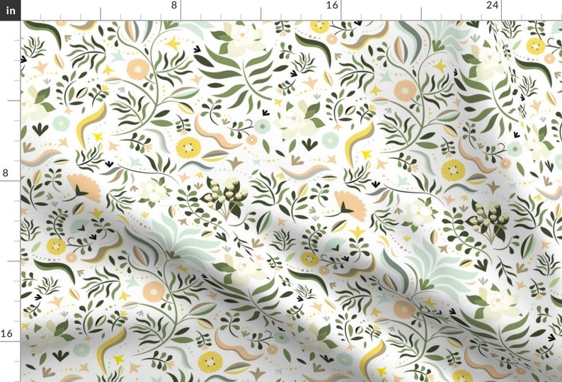 Spring Fabric Spring At The Farmhouse By Babybubbleco | Etsy