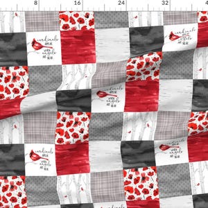 Cardinal Red Quilt Fabric Cardinals//angels Are Near Wholecloth Cheater ...