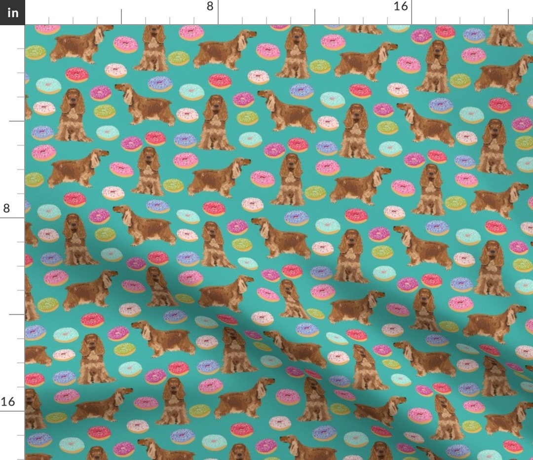 Cocker Spaniel Fabric Cocker Spaniel Donuts Food Dogs - Etsy