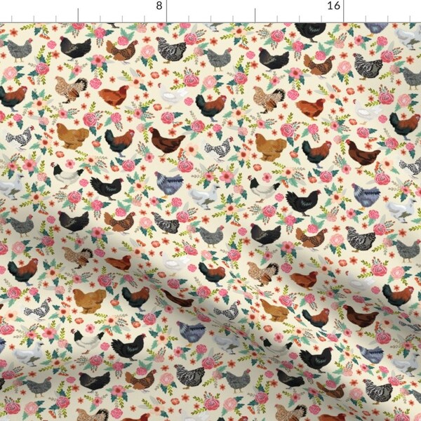 Chicken Fabric - Etsy