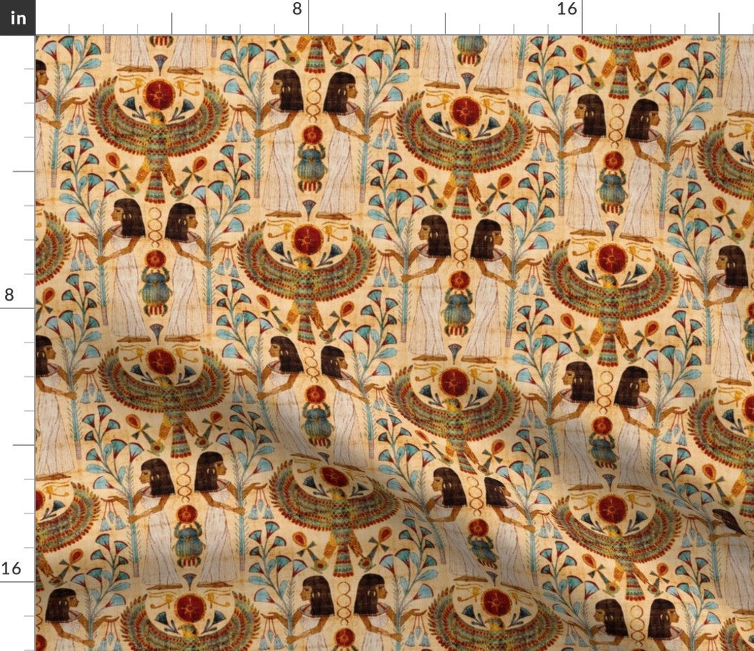 Egyptian History Fabric Ancient Papyrus by Rebeccaflaherty Antique ...