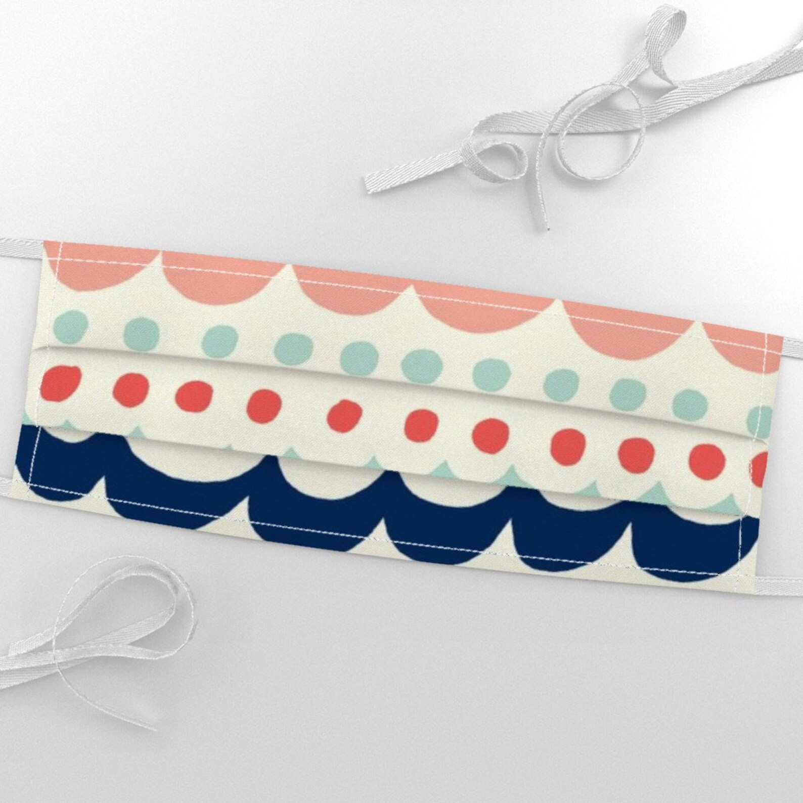 Colorful Scallop Stripes Fabric Scallop Fun by Stacyiesthsu - Etsy