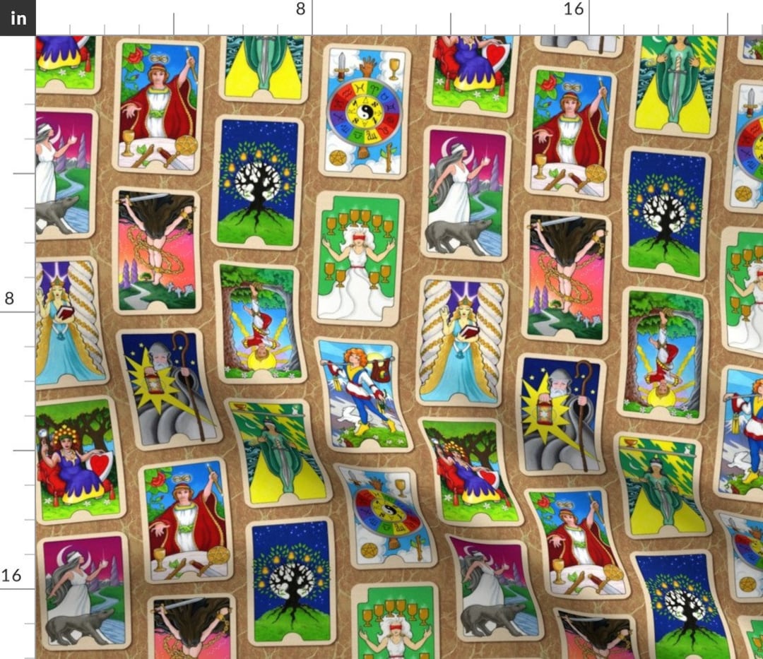 Tarot Cards Fabric the Hallmark Tarot by Hannafate Tarot Card Colorful ...