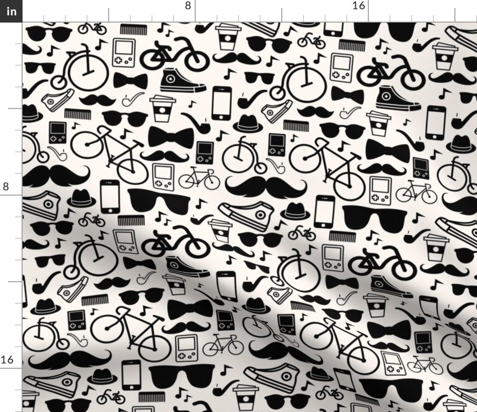 Hipster Fabric All Things Hipster by Lub by Lamb Hipster | Etsy