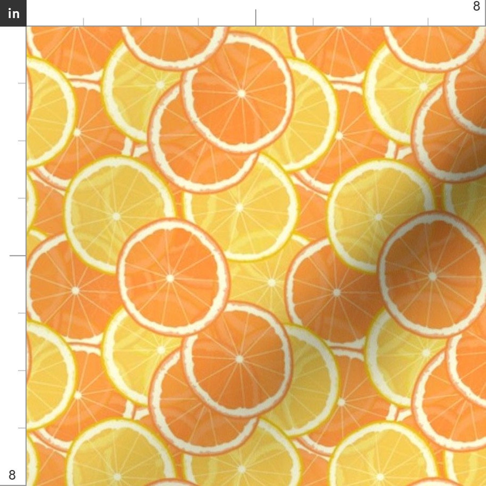 Citrus Fabric Citrus Cloth by Inscribed Here Citrus Orange | Etsy