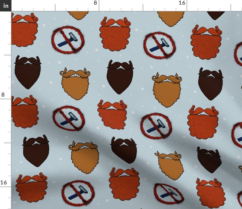 Beard Fabric A Beard is for Life by Thequirkyquince Beard - Etsy