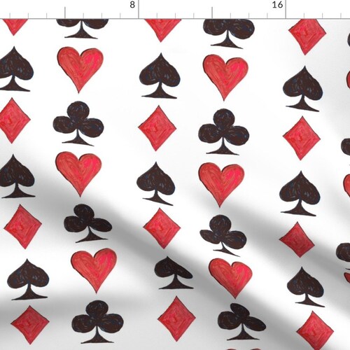 Playing Cards Cotton Fabric by the Yard Casino Fun Poker - Etsy
