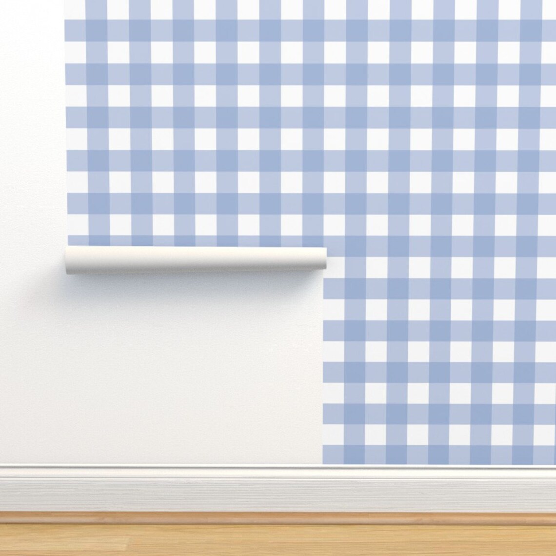 Buffalo Check Wallpaper Blue Buffalo Check by Xtinew - Etsy