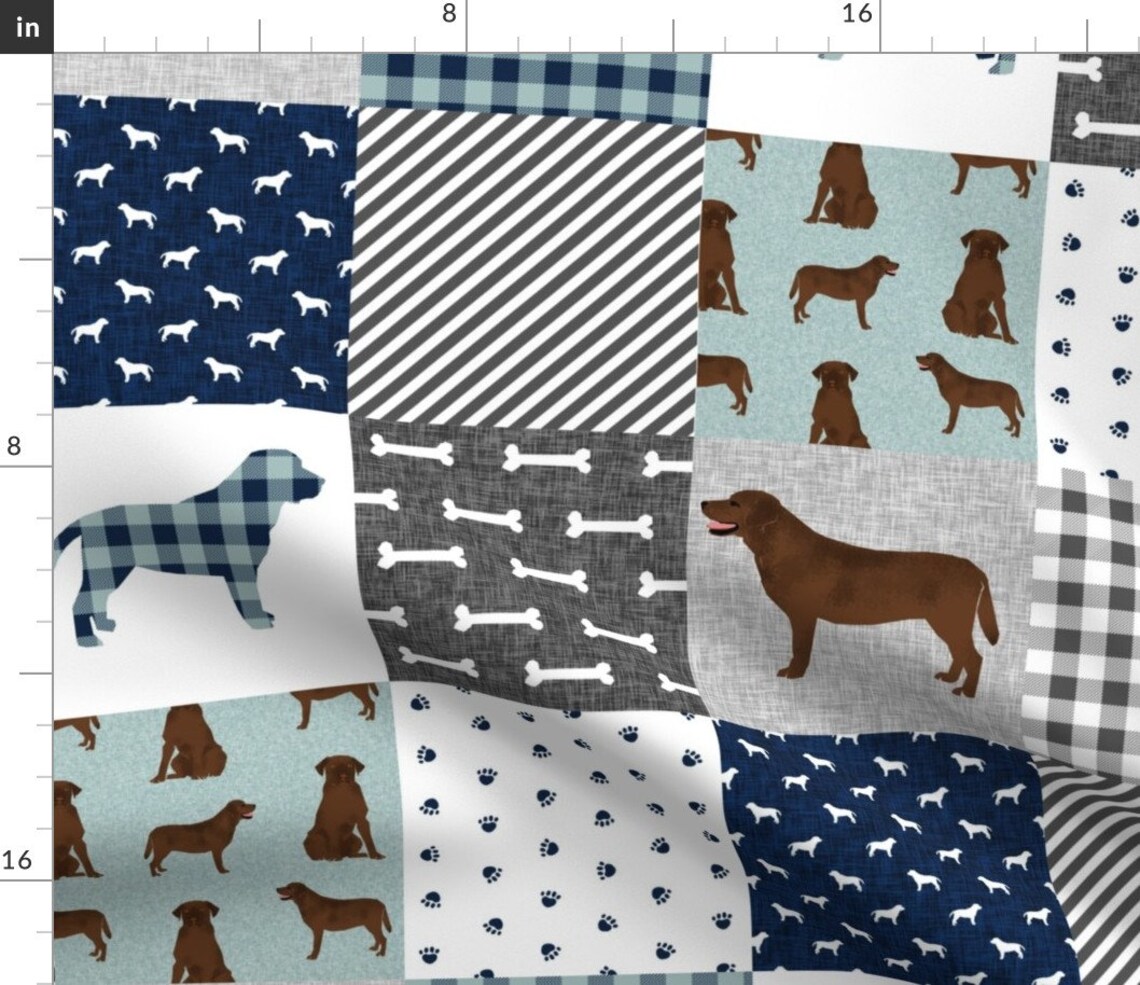 Labrador Fabric Labrador Retriever Chocolate Lab B Cheater - Etsy