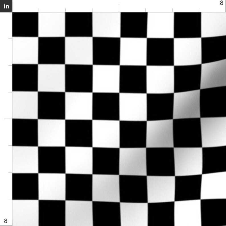 Black and White Check Fabric Checker by Vo_aka_virginiao | Etsy Canada