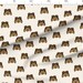Sheepdog Beige Fabric Shetland Sheepdog Pattern White Background by ...
