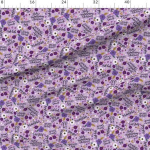 Swear Words Fabric Cute Not so Sweary Toss Purple by Cynthiafrenette ...