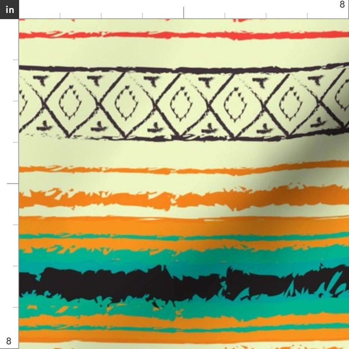 Colorful Abstract Peruvian Fabric Peruvian Textile By | Etsy