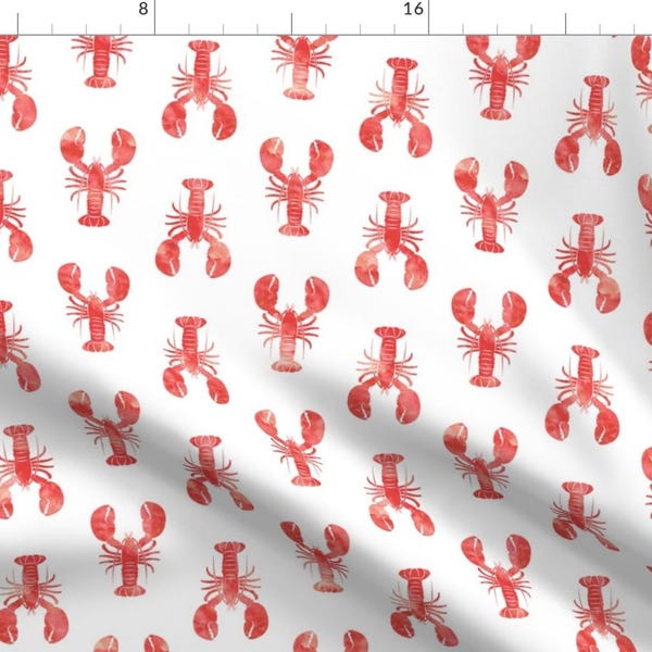 Lobster Print Fabric - Etsy