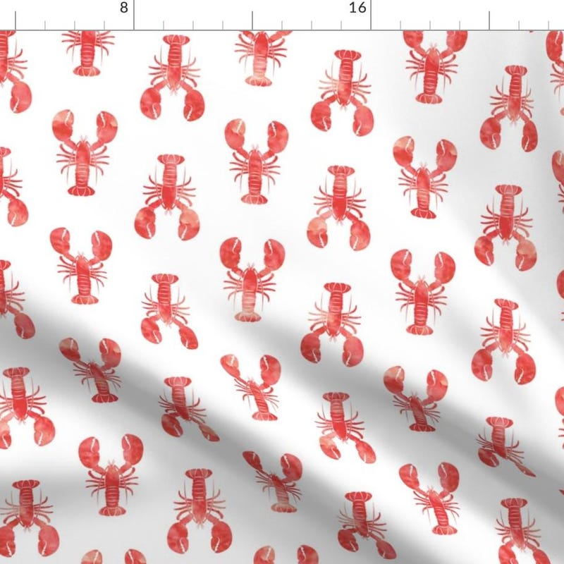 Lobster Print Fabric - Etsy