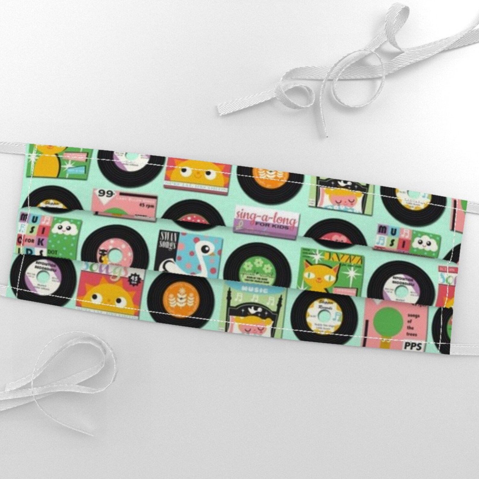 Retro Vinyl Fabric Children's Records by Heidikenney | Etsy