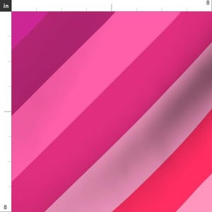 Bright Pink Stripes Upholstery Fabric- Aesthetic Diagonal Stripe by ...