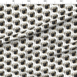 Pug Dog Breed Fabric Pug Dog Faces by Irenedesign Pug Dog Breed Faces ...