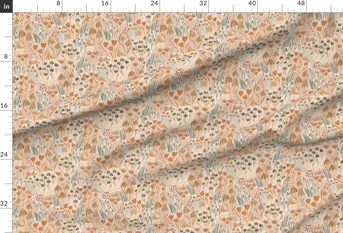 Wildflowers Upholstery Fabric Woodland Floral by - Etsy