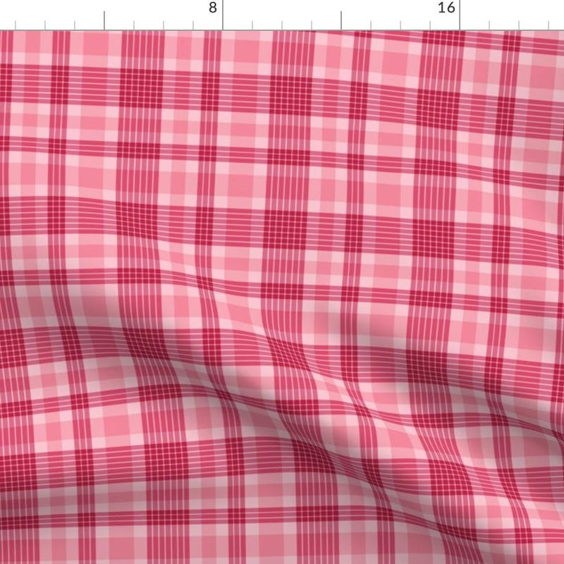 Pink Plaid Fabric - Etsy