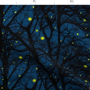 Firefly Fabric Summer Magic Fireflies in Trees by Peacoquettedesigns ...