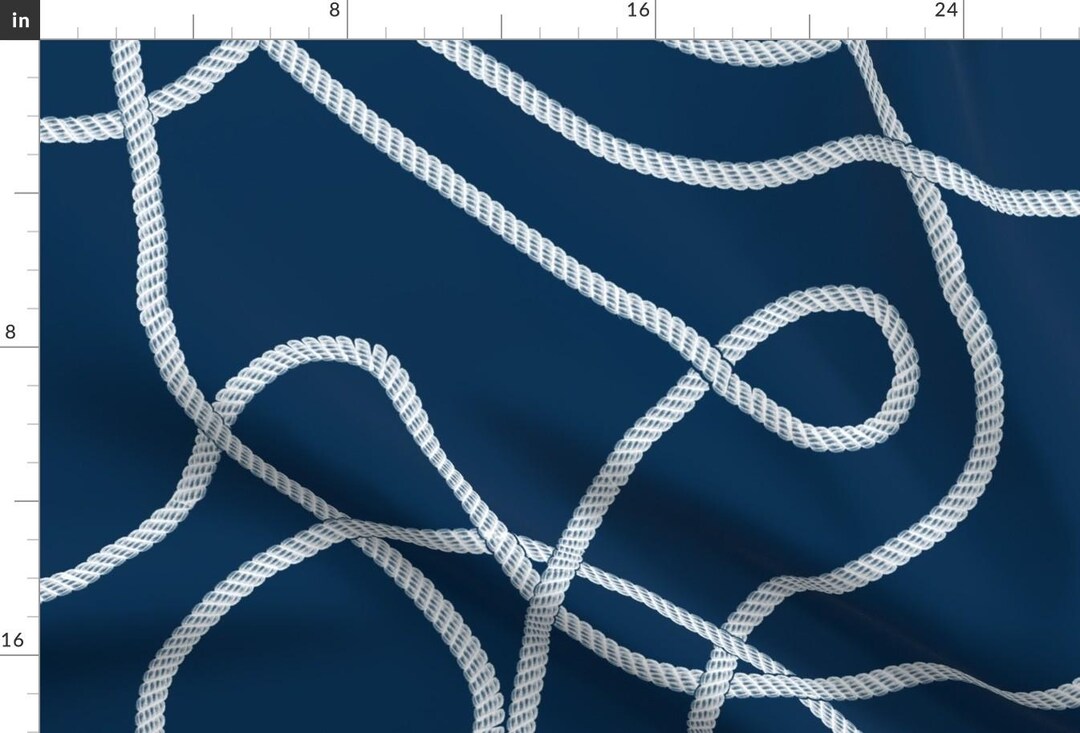 Nautical Ropes Fabric - Tangled Ropes by Nendo - Sailing Maritime ...