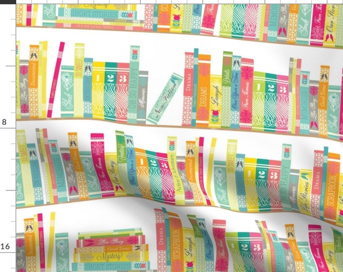 Once Upon a Rhyme Book Fabric, OOP Riley Blake, Green, Story Book Theme ...