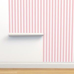 Striped Wallpaper Large Light Pink Stripes by Thepinkhome Pink Custom ...