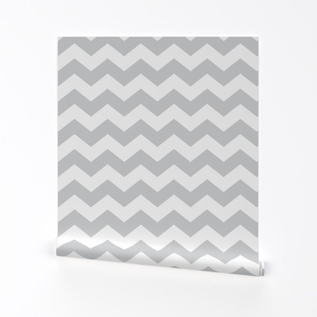 Gray Chevron Wallpaper - Chevron Lg Light Grey by Misstiina- Home Decor ...