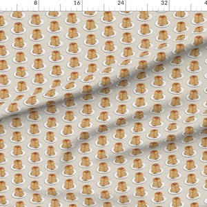 Pancake Breakfast Fabric Pancakes With Berries on Beige by Littlearrowdesign Flapjack Stack ...