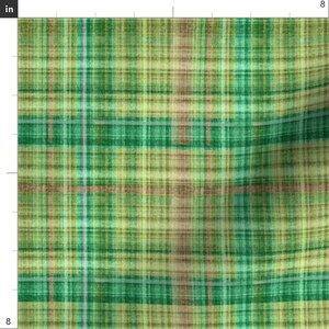 Green Plaid Fabric Emerald Plaid by Joanmclemore green | Etsy
