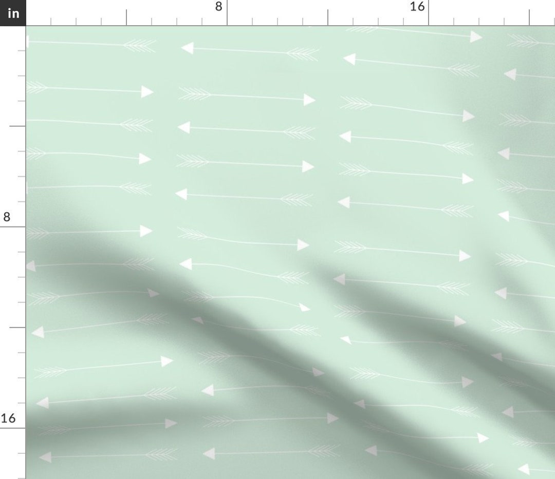 Mint Fabric Mint Horizon Arrow by Ivieclothco Soft Sweet Green Baby ...