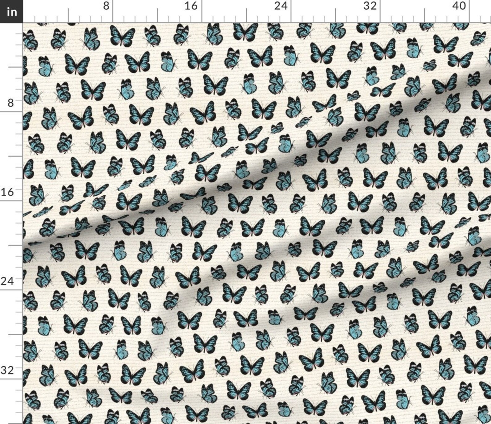 Blue Butterfly Fabric Butterfly Flutter Small by | Etsy