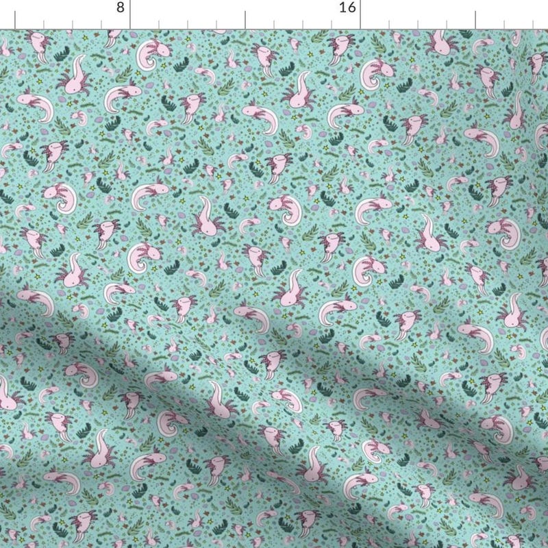 Axolotl Quilting Fabrics - Etsy UK