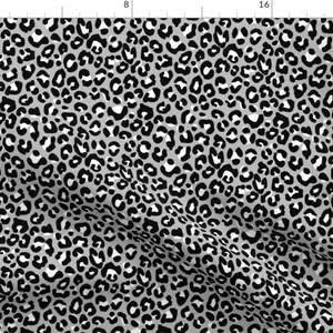 Black and Gray Cheetah Print Fabric Black Grey Leopard Cheetah by ...