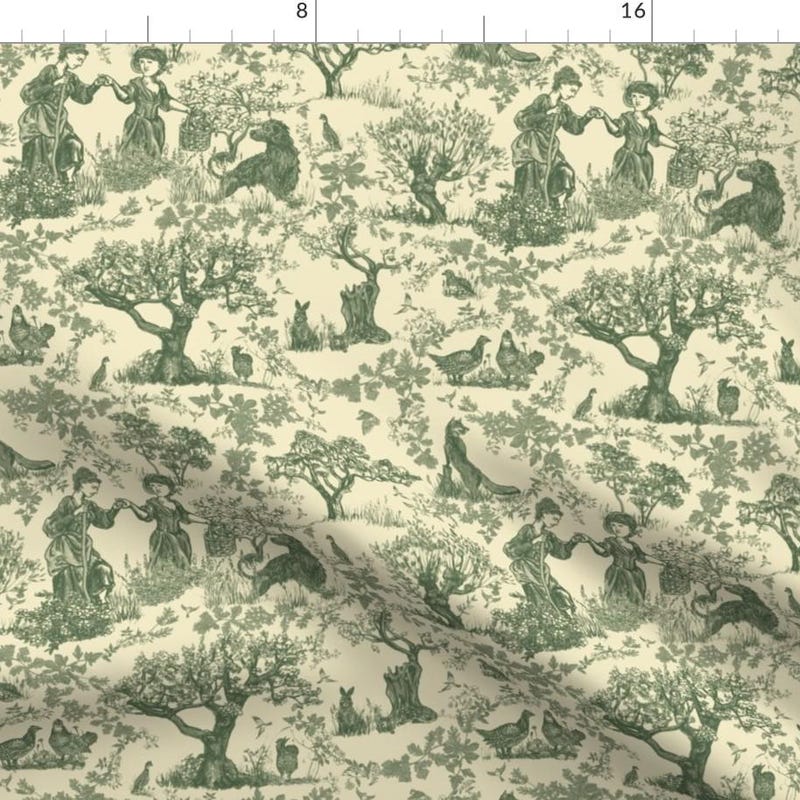 Toile Fabric by the Yard - Etsy