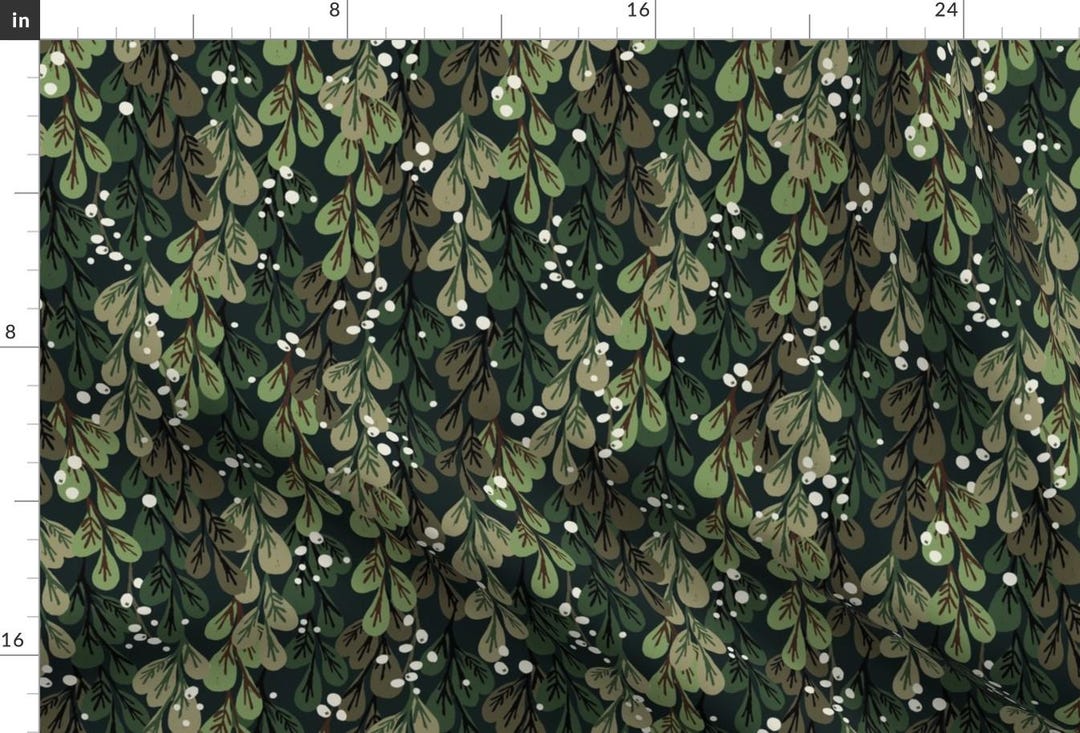 Mistletoe Fabric - Mistletoe by Shelbyallison- Mistletoe Holiday Winter ...