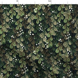 Mistletoe Fabric - Mistletoe by Shelbyallison- Mistletoe Holiday Winter ...