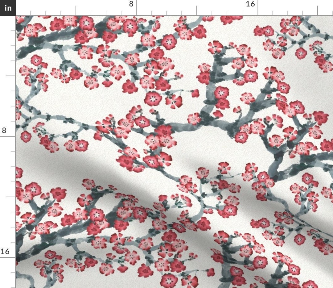 Cherry Blossom Fabric Cherry Blossom by Angelastevens Cherry Blossom ...