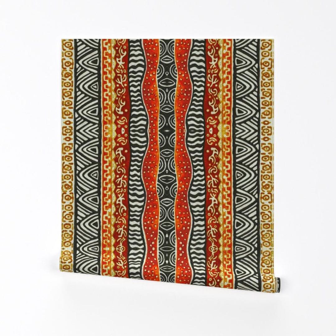 Africa Wallpaper - Africa Inspired by Floramoon - Africa Stripes Red ...