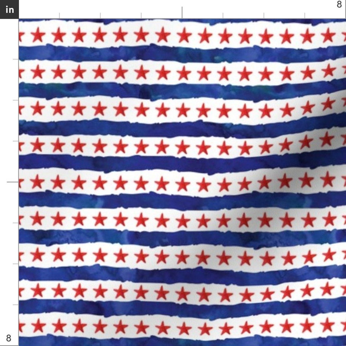 Patriotic Stars and Stripes Fabric Stars and Stripes Red | Etsy