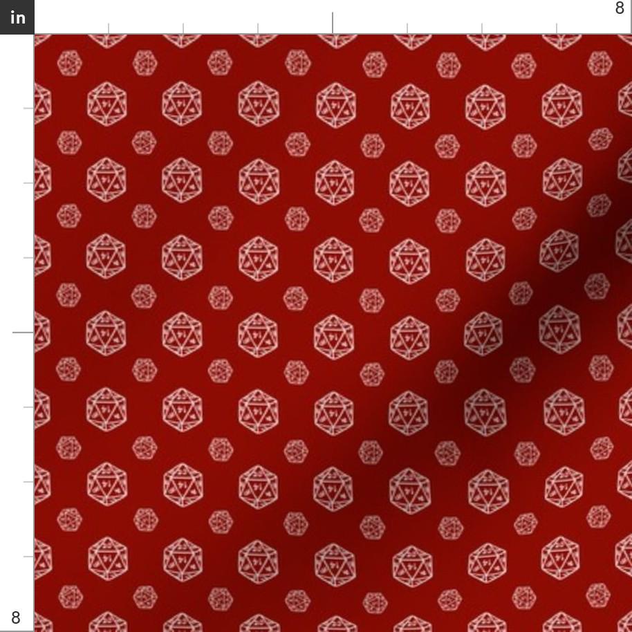 Red D20 Dice Fabric - Burgundy D20 by Pi-ratical - D20 Dodecahedron ...