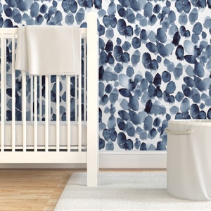 Indigo Watercolor Wallpaper Watercolor Paint Spots by Kostolom3000 ...