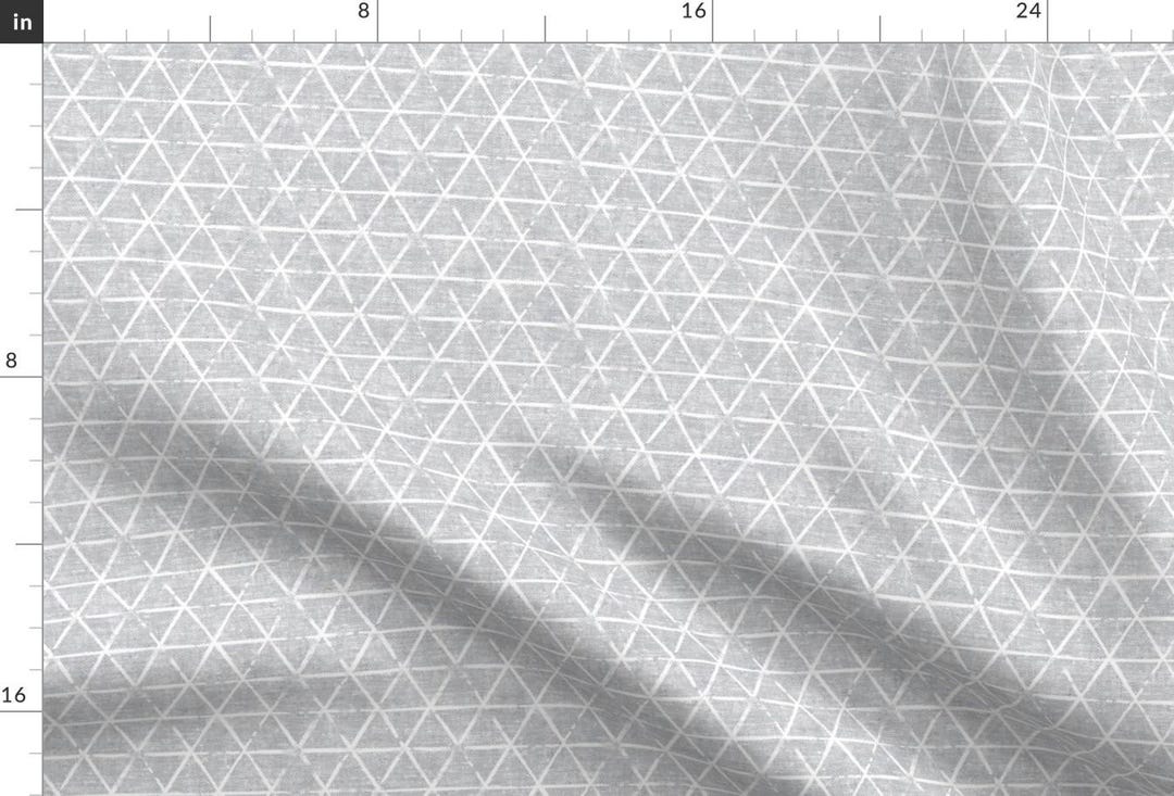 Geometric Triangles Fabric - (small Scale) Textured Triangles - Woven ...