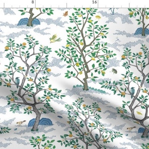 Chinoiserie Upholstery Fabric Citrus Grove Toile by Danika_herrick ...